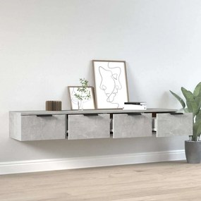 Nástěnné skříňky 2 ks betonově šedé 68x30x20cm kompozitní dřevo 3115895