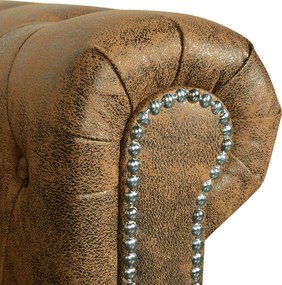 vidaXL Chesterfield sada 2místné a 3místné pohovky [274322] Barva: Hnědá