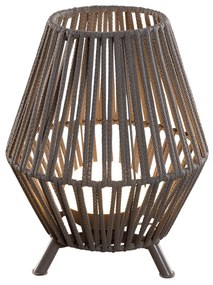 Orientální stolní lampa s provazem vč. stmívatelné dobíjecí LED - Contra