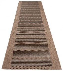 Běhoun Sisal Floorlux 20001 Coffee / Black Šíře: 100 cm