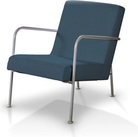 Potah na křeslo Ikea PS barva modrá látka pletený vzor