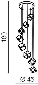 Azzardo AZ3151 - LED Stmívatelný lustr na lanku STRANGE LED/150W/230V