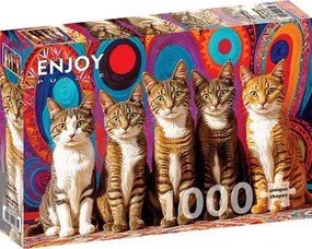 ENJOY Puzzle Pět koček / 1000 dílků / od 14 let