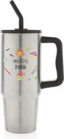 Personalizovaná nerezová termoska s barevným víčkem pro paní učitelku/pana učitele (pomůcky)