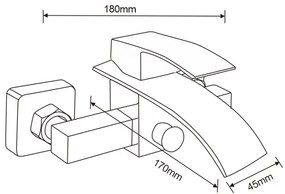 Mexen Aries DQ77 vanová a vysoká umyvadlová baterie se sprchovou sadou, chromová, 744813DQ77-00