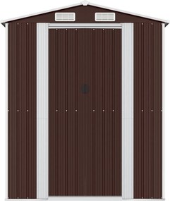 Zahradní kůlna tmavě hnědá 192 x 855 x 223 cm pozinkovaná ocel 3147468