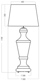 4concepts Designová stolní lampa ROMA PLATINUM