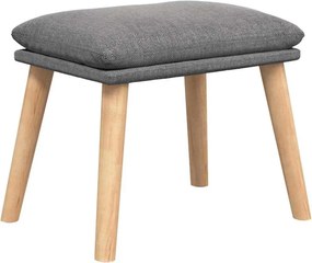 Relaxační křeslo s podnožkou světle šedé textil 3097882