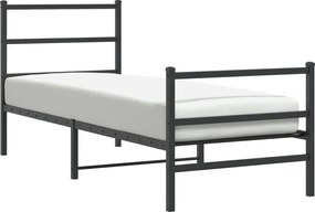vidaXL Kovový rám postele s hlavovým a nožním čelem 80 x 200 cm [355374] Barva: Bílá