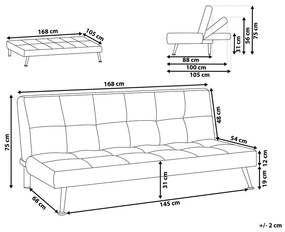 Rozkládací pohovka modrá HASLE Beliani