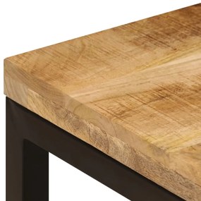 Konferenční stolek 100 x 50 x 35 cm masivní mangovník a ocel - Default Title