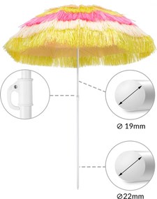 Plážový slunečník Hawaii 160 cm vícebarevný