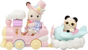 Sylvanian families 5819 letadlo, vláček a baby figurky v zábavném parku