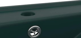 vidaXL Luxusní umyvadlo otvor na baterii matné bílé 60x46 cm keramika [147025] Barva: matte dark green
