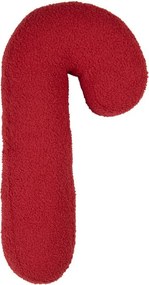 Červený dekorační polštář ve tvaru cukrové hole - 15*40*4 cm