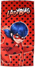 Plážová osuška Kouzelná Beruška - Ladybug - 100% bavlna - 70 x 140 cm