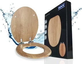 Záchodové prkénko s automatickým zavíráním 37 x 43 cm Oak – Wenko