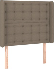 Box spring postel s matrací a LED taupe 90x200 cm textil 3138609