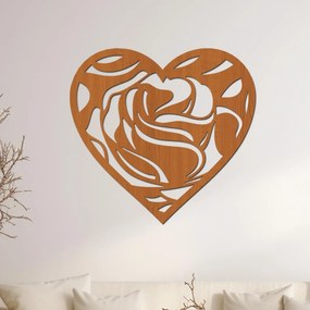 dřevo života Dřevěné srdce na zeď - LOVE Zvolte barvu dekoru: Třešeň, Rozměry šxv (cm): 20x19