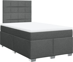 Box spring postel s matrací tmavě šedá 120x200 cm textil 3290456