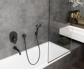 Hansgrohe Vernis Blend - Páková vanová baterie pod omítku, černá matná 71449670