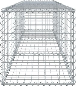 Gabionový koš s víkem 300 x 50 x 50 cm pozinkované železo 3295134