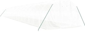 Skleník s ocelovým rámem bílý 54 m² 18 x 3 x 2 m 3188057
