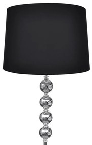 Stojací lampa s vysokým stojanem se 4 ozdobnými kuličkami, černá 240903
