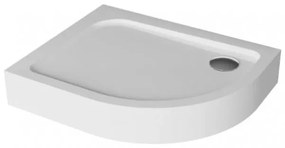 Polimat Asymetrická sprchová akrylátová vanička Oris IP 100x80 Barva: Bílá, Rozměry (cm): 100x80, Orientace: Pravá