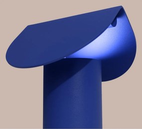 Tmavě modrá hliníková LED stolní lampa (výška 15 cm) BISCUIT – Thoro