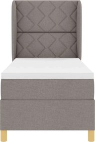 Postel s boxspringem s čelo Taupe 200 x 80 cm textil 3340785