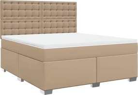 Box spring postel s matrací cappuccino 180 x 200 cm umělá kůže 3290735