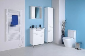 Aqualine Aqualine, KERAMIA FRESH umyvadlová skříňka, 1 zásuvka, 60,6x74x33,7cm, bílá, 50064A