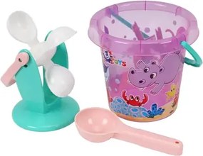 TEDDIES Sada na písek a k vodě / Kbelík, mlýnek a doplňky / plast / 17