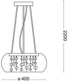 Ideal Lux - Lustr na lanku AUDI 5xG9/40W/230V kouřová