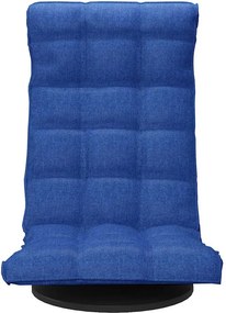 Otočná lenoška na podlahu modrá textil 336578