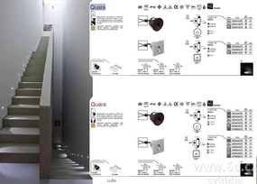 Linea Light 87988W70 Quara65_R, cortenové zápustné LED svítidlo do stěny, 1x2W 3000K, průměr 6,2cm, IP65