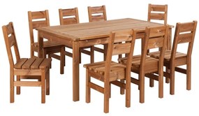 PROWOOD Dřevěný zahradní Nábytek SET L2 - stůl + 8 x židlí
