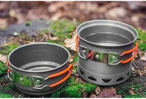 NEO TOOLS 63-144 šedá / Sada hrnců 2v1 / hliník / hrnec / pánev