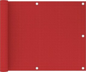 vidaXL Balkónová zástěna 75 x 300 cm HDPE [310836] Barva: Červená