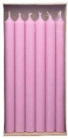 Svíčka RUSTIC pr.2,2x25cm, růžová|rusric-rose, balení 12ks|Wenzel