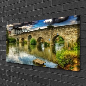Obraz na plátně Most Řeka Architektura 100x50 cm