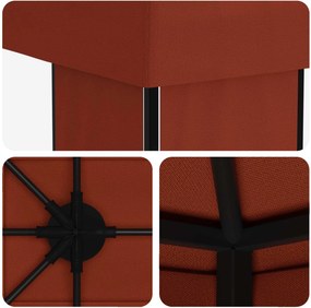Zahradní altán 6 x 3 m Cihlová Polyester a ocel 190 gsm 3376010