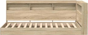 Knihovna postel s čelo Sonoma dub 75 x 190 cm Kompozitní dřevo 3335755