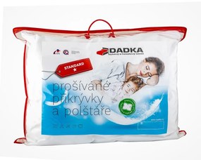 Dadka Ultra tenká letní prošívaná přikrývka Dadka STANDARD SLIM z dutého vlákna, bílá, 135x200cm, 720g