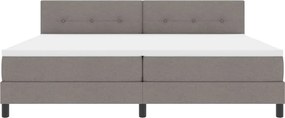 Postel s boxspringem s čelo Taupe 200 x 200 cm textil 3338717