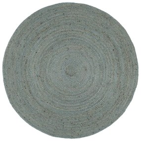 vidaXL Ručně vyrobený koberec juta kulatý 180 cm olivově zelený