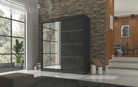 ADRK Furniture Posuvná skříň s zrcadlem GILTON 200 ADRK-SW-GIL-B-200