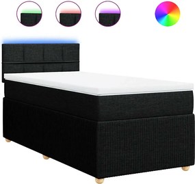 Box spring postel s matrací černá 80 x 200 cm textil 3289585