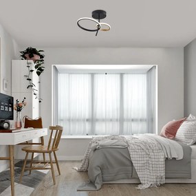 Rabalux Černé stropní LED svítidlo Emilion 390mm 24W 71296